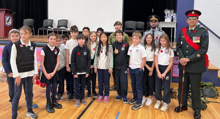 Remembrance at Place du Canada and Dunrae Gardens Elementary School ...